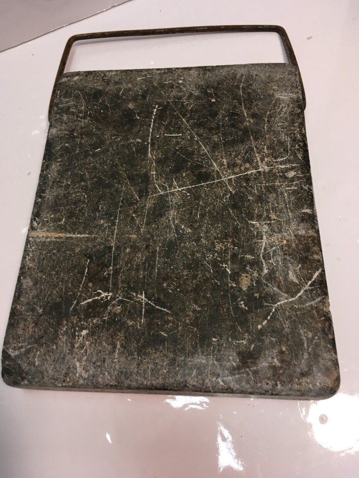 Antique Soapstone Warming Stone Bed Sleigh Coach Buggy Foot Warmer 7 1/ ...
