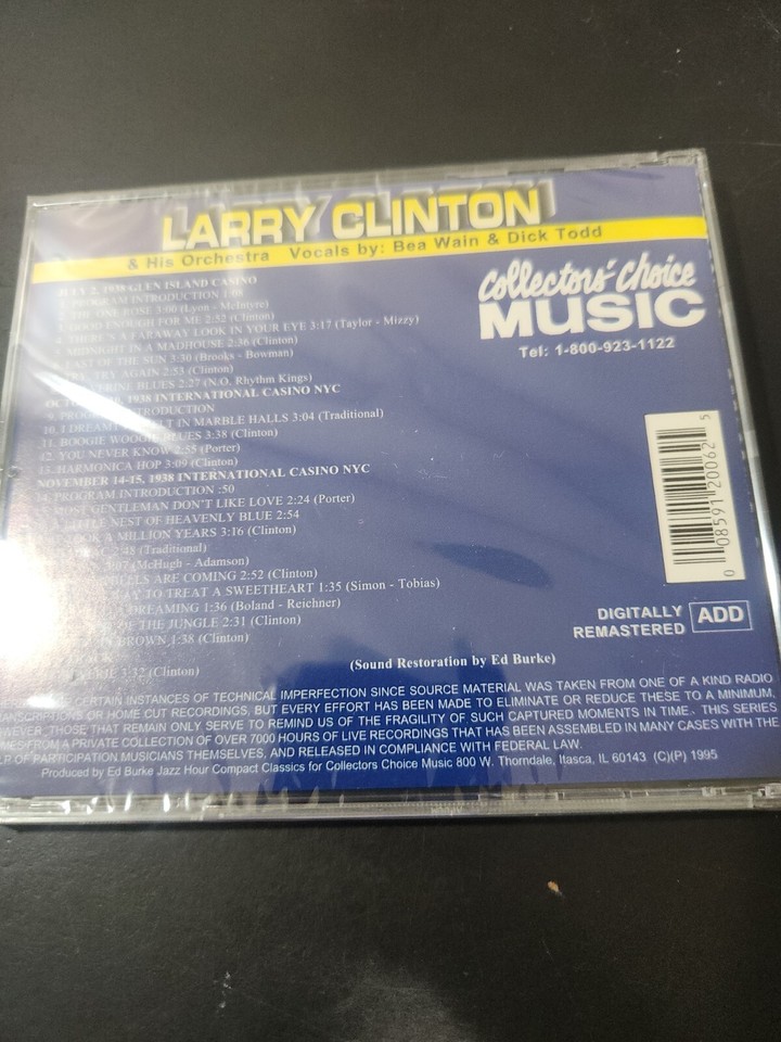 Larry Clinton & His Orchestra by Larry Clinton (CD, Dec-2004, Collectors' Choice 8591200625 | eBay