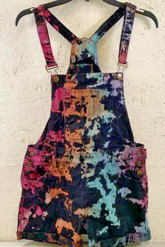 Noiice Dyes Handcrafted Overalls Tie Dye Trippy Festival Wear Size L ...