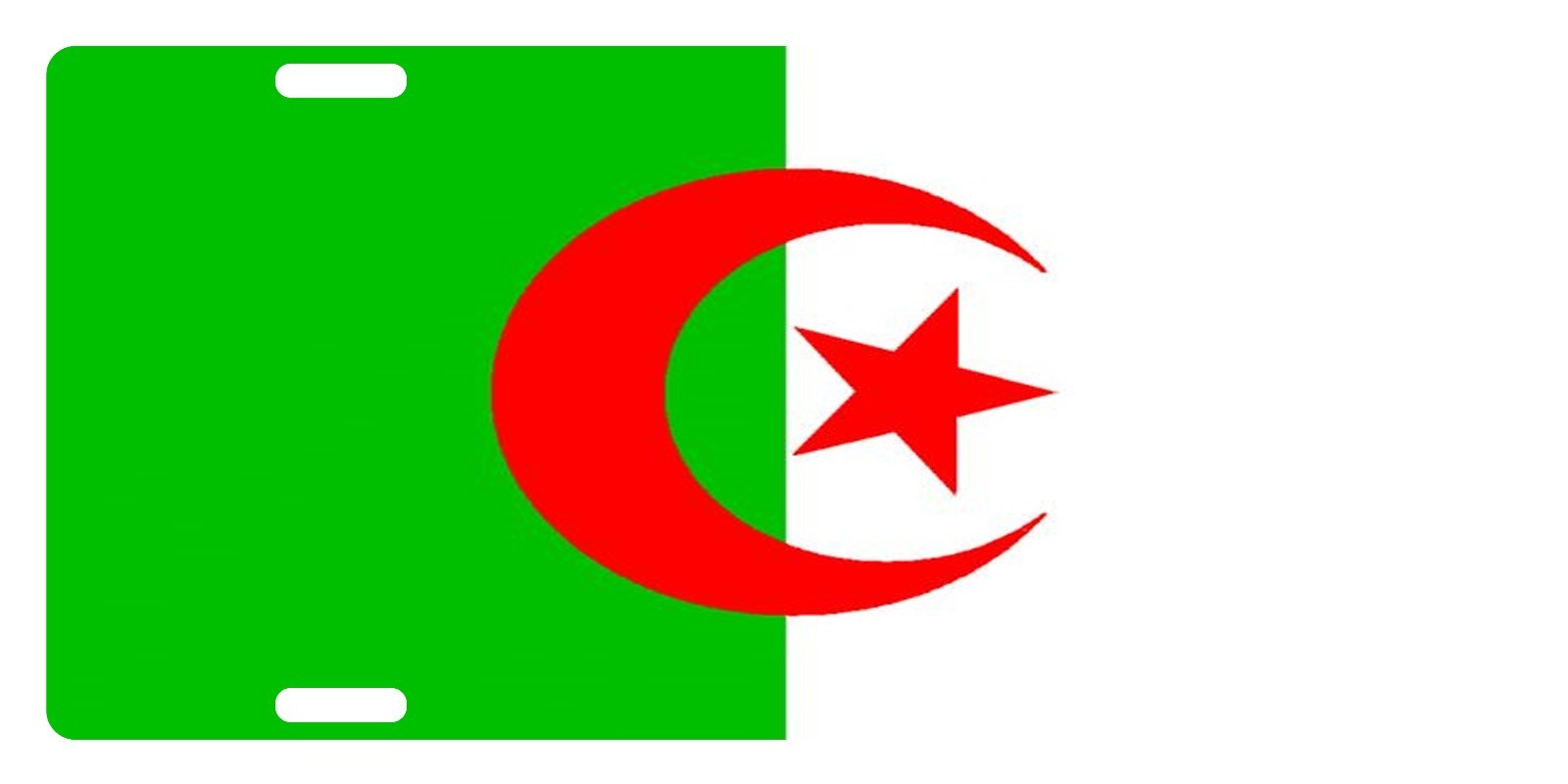 ALGERIA Flag Custom License Plate Algerian Emblem Version 4 | eBay