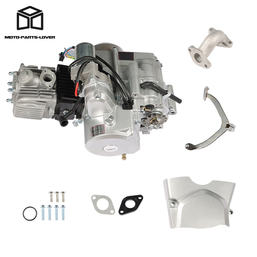 125cc 4 Stroke ATV Engine Motor 3-Speed Semi Auto w/Reverse Electric ...