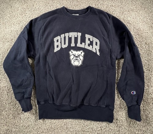 Butler University Champion Reverse Weave Crewneck Sweatshirt Blue Small ...