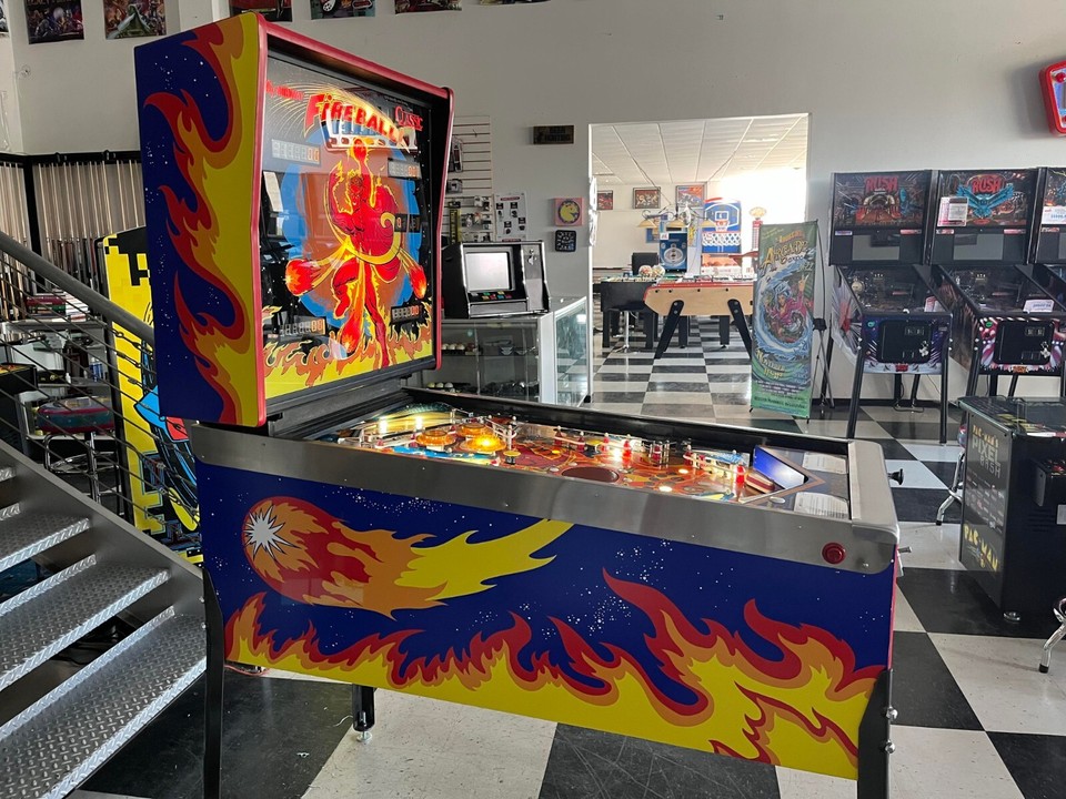 Bally Midway Fireball Classic Pinball Machine CABINET DECAL SET - BLACK ...