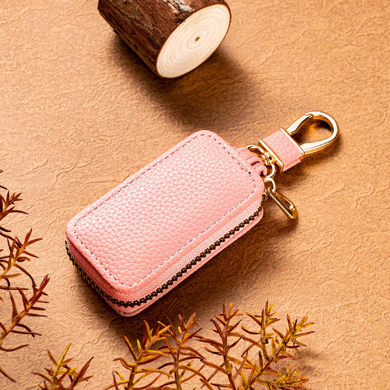 PU Key Pouch Zipper Key Holder Organizer Car Key Bag Wallet Keychain ...
