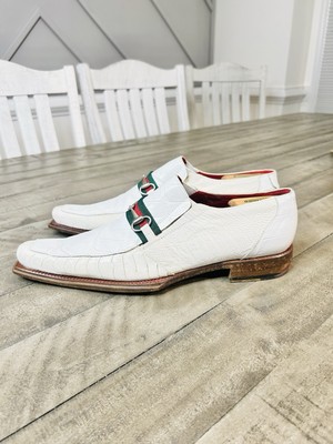 Mauri Genuine White Cream Crocodile Dress Shoes Men Size 11 | eBay