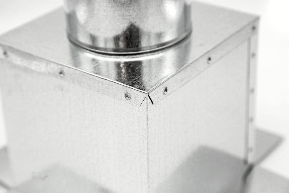 HVAC Plenum Ceiling Box | Top Ceiling Box | 8'' X 8'' X 6'' Galvanized ...