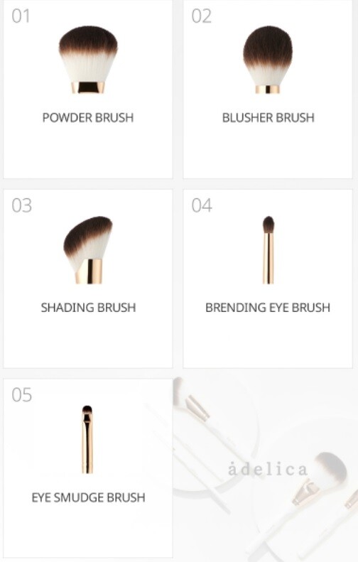 ATOMY Adelica Makeup Brush 5-types Powder Blusher Shading Brush K-Beauty Korea | eBay