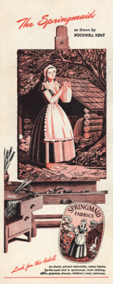 1946 Springmaid Fabrics: The Springmaid Rockwell Kent Vintage Print Ad ...