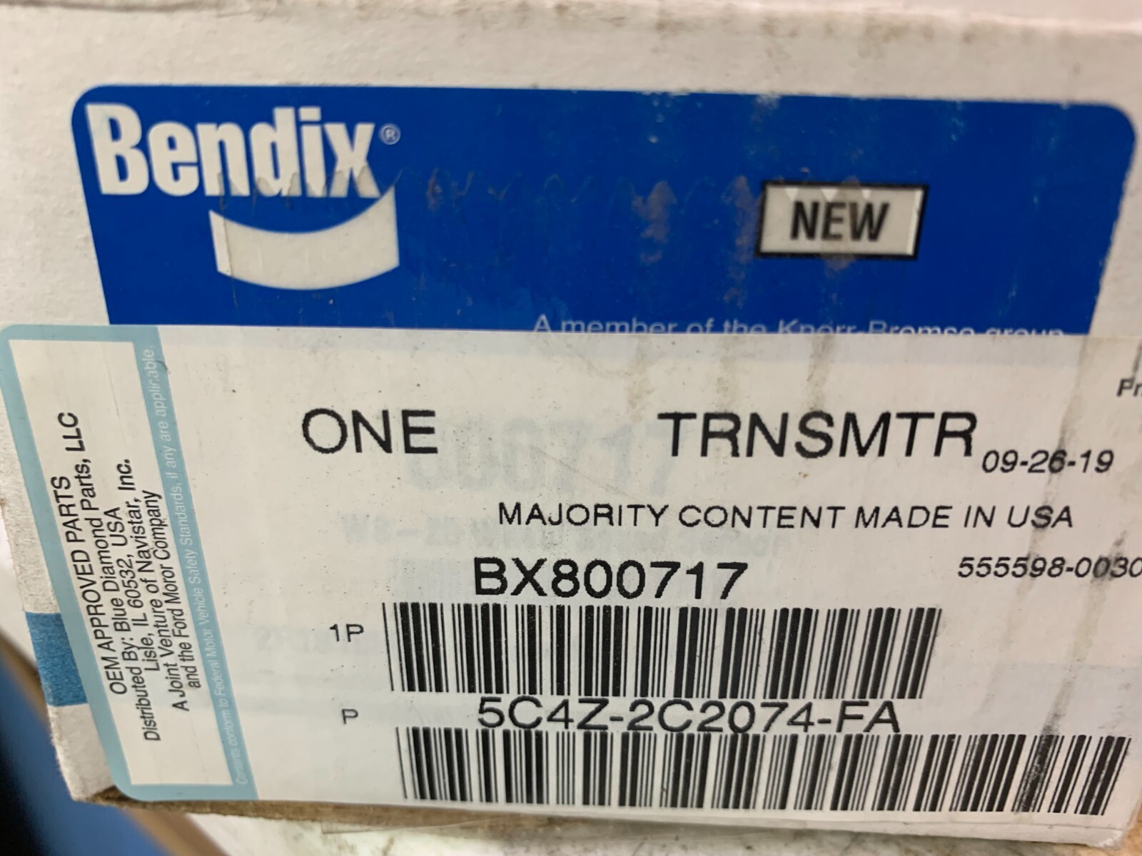 Genuine Bendix BX800717 Transmitter ABS Wheel Speed Sensor 5C4Z2C2074FA ...