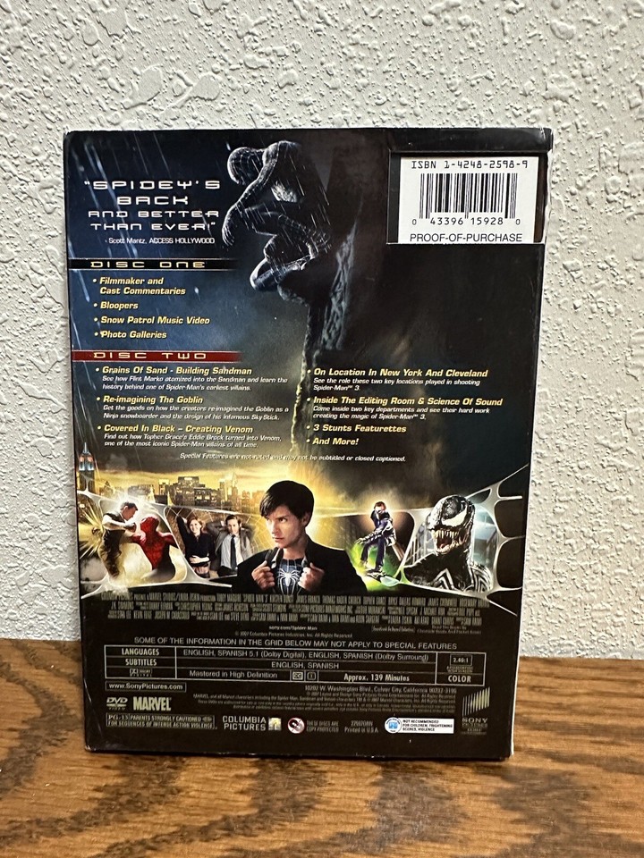Spider-Man 3 (DVD, 2007, 2-Disc Set, Special Edition) 43396225978| eBay