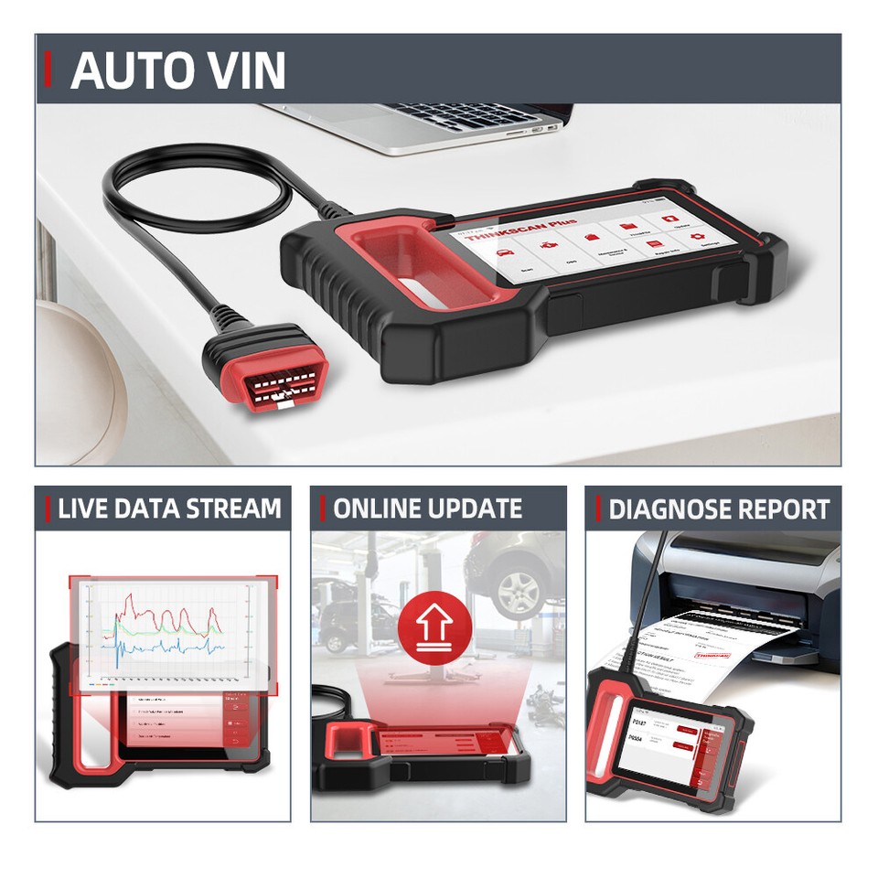 OBD2 Scanner Engine Transmission ABS SRS Code Reader OBDII Diagnostic ...