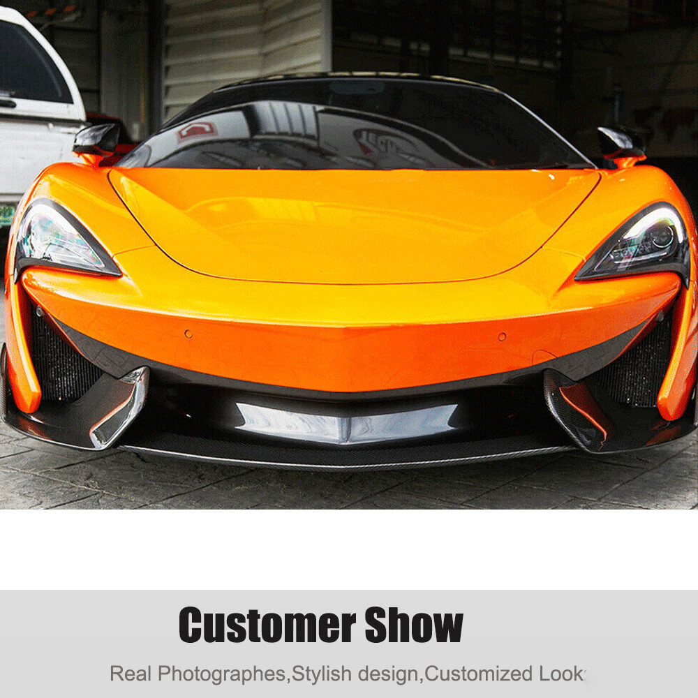 Dry Carbon Fiber Front Bumper Splitters Lips For McLaren 540C 570S ...