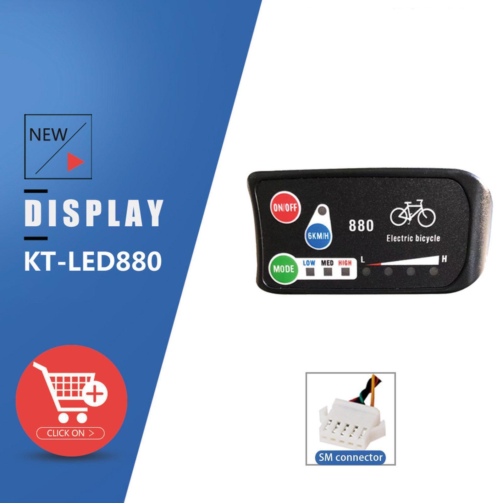 Electric Bicycle Bike KT-LED880 24V 36V 48V Ebike Control Panel Display ...
