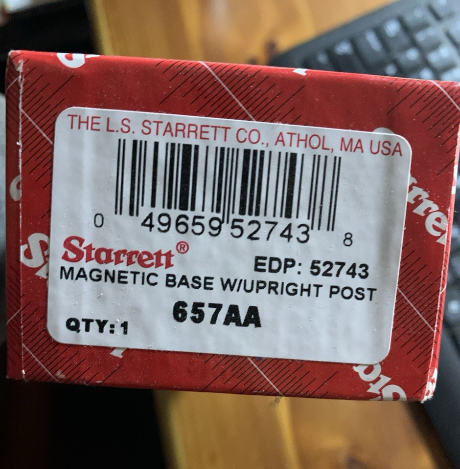 Starrett 657AA Magnetic Base with Attachments, New In Box #652743 | eBay