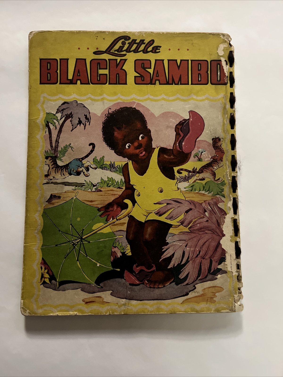 Little Black Sambo vintage old Children's book 1942 Saalfield Ethel ...
