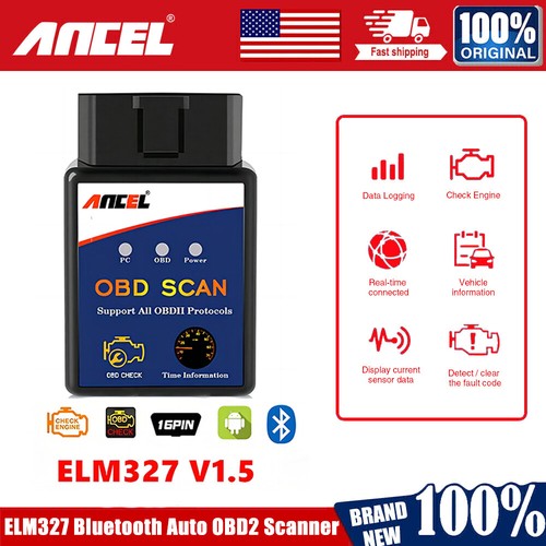 Ancel ELM327 Car OBD2 Scanner Bluetooth Diagnostic Tool Engine Light ...