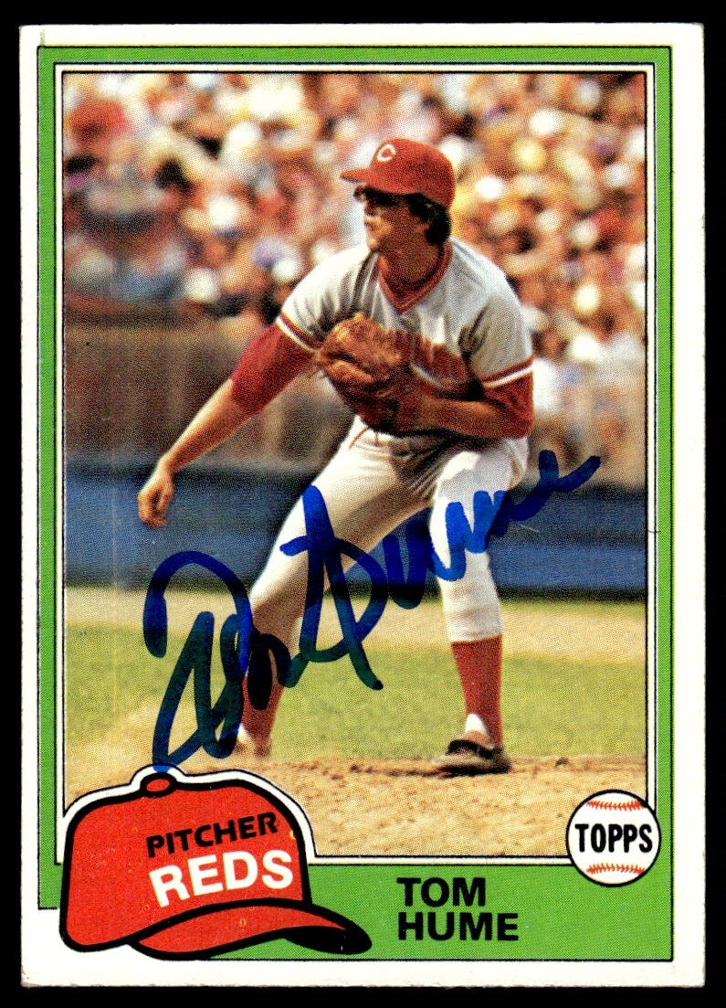1981 Topps Baseball Tom Hume Auto Cincinnati Reds #419 Signed | eBay