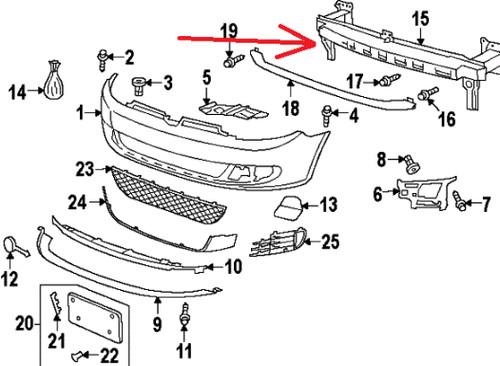 NEU VOLKSWAGEN GOLF MK6 FRONTSTOßSTANGE BEWEHRUNGSSTAB 5K0807109M ...