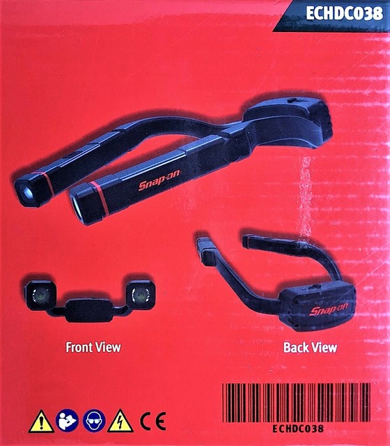 Snap-on 250 Lumen Rechargeable Hands LED Neck COB Light ECHDC038 for ...