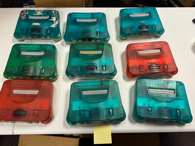 9 Teal & Watermelon N64 Nintendo 64 Systems Consoles Tested & Working ...