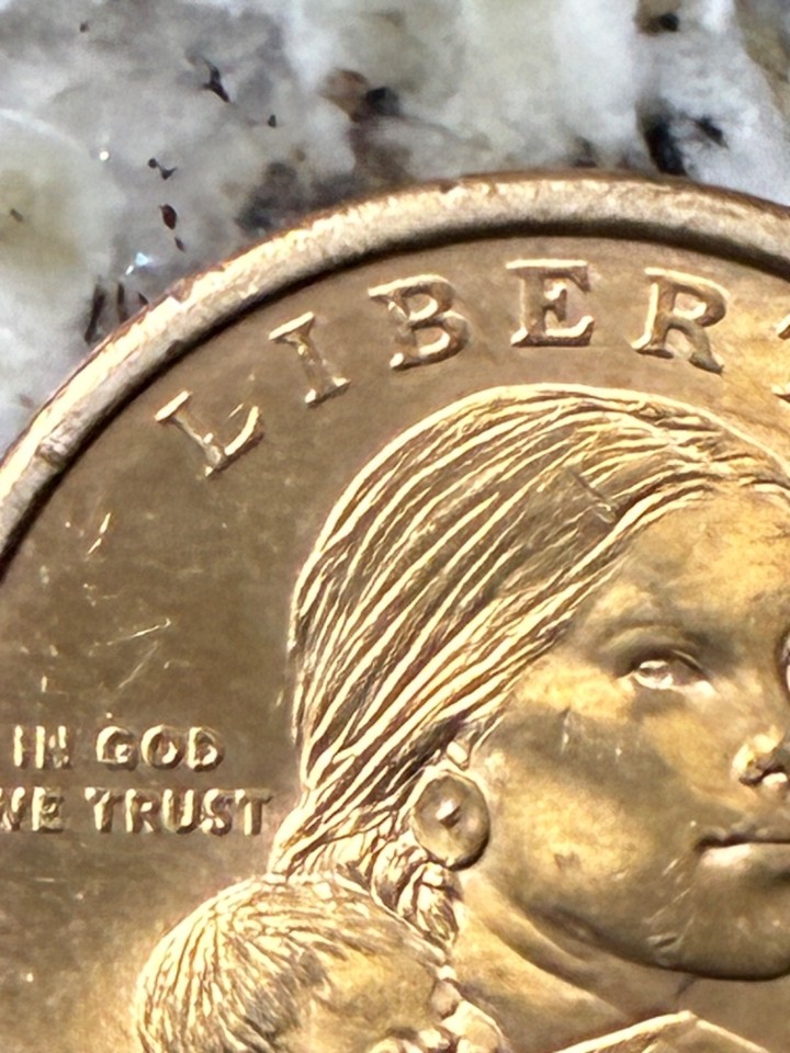 An error Sacagawea wounded eagle dollar coin, | eBay