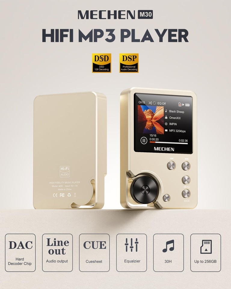 M30 HiFi MP3 Player, Lossless DSD High Resolution Digital Audio Music Player,... | eBay