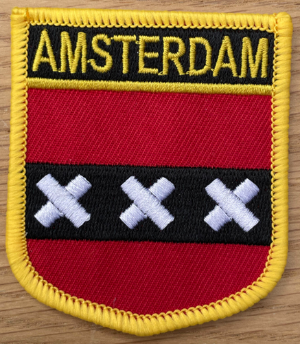 AMSTERDAM Netherlands Holland Shield City Flag Embroidered PATCH Badge ...