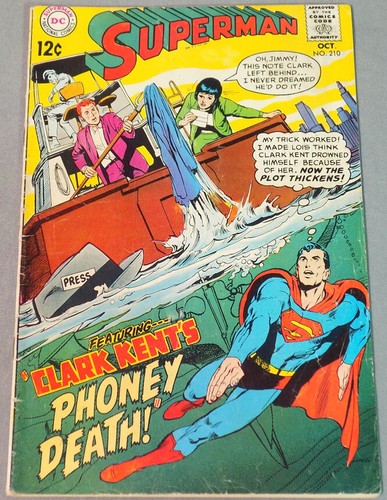 Superman #210 DC Comic Book 1968 VG | eBay