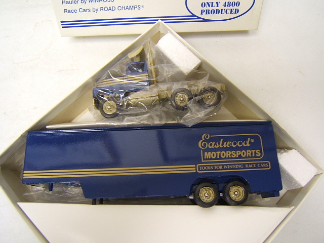 Winross Eastwood Motorsports Hauler with Race Cars Ford Cab 1/64 ...