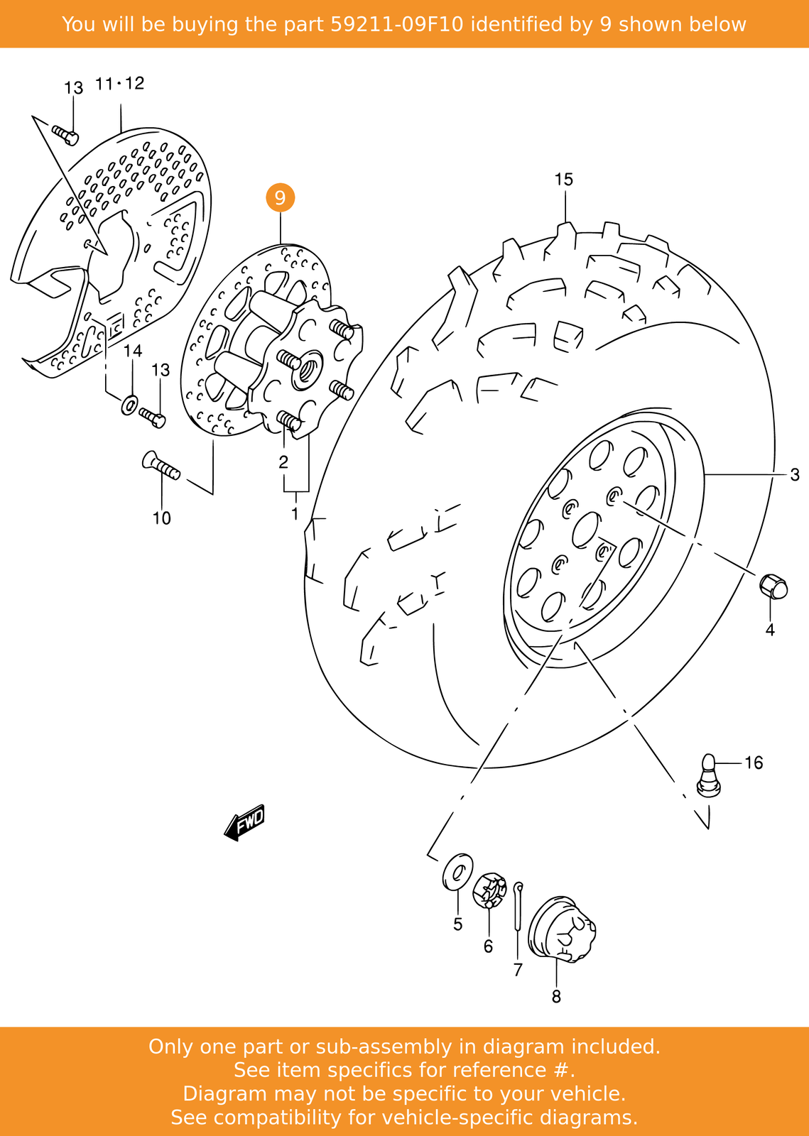 SUZUKI+Disk+Front+Brake+59211-09F10+OEM for sale online | eBay