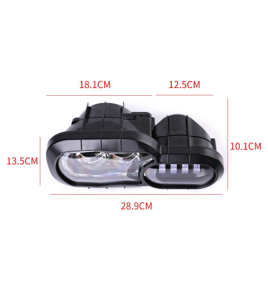 DOT E9-Mark LED Headlight Halo DRL For F650GS/ F700GS/ F800GS/ F800GS ...