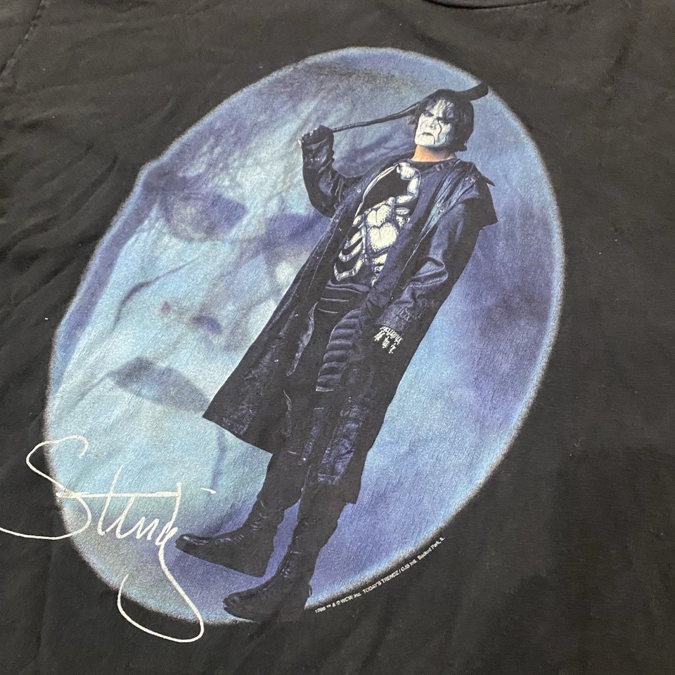 1990s WCW The Sting T Shirt Moon Graphics 1998 OG RARE Wrestling Tee ...