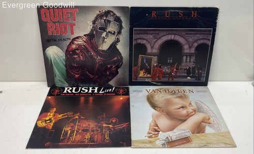 (Lot of 4) 80's Heavy Metal Vinyl Records - Quiet Riot - Rush - Van ...
