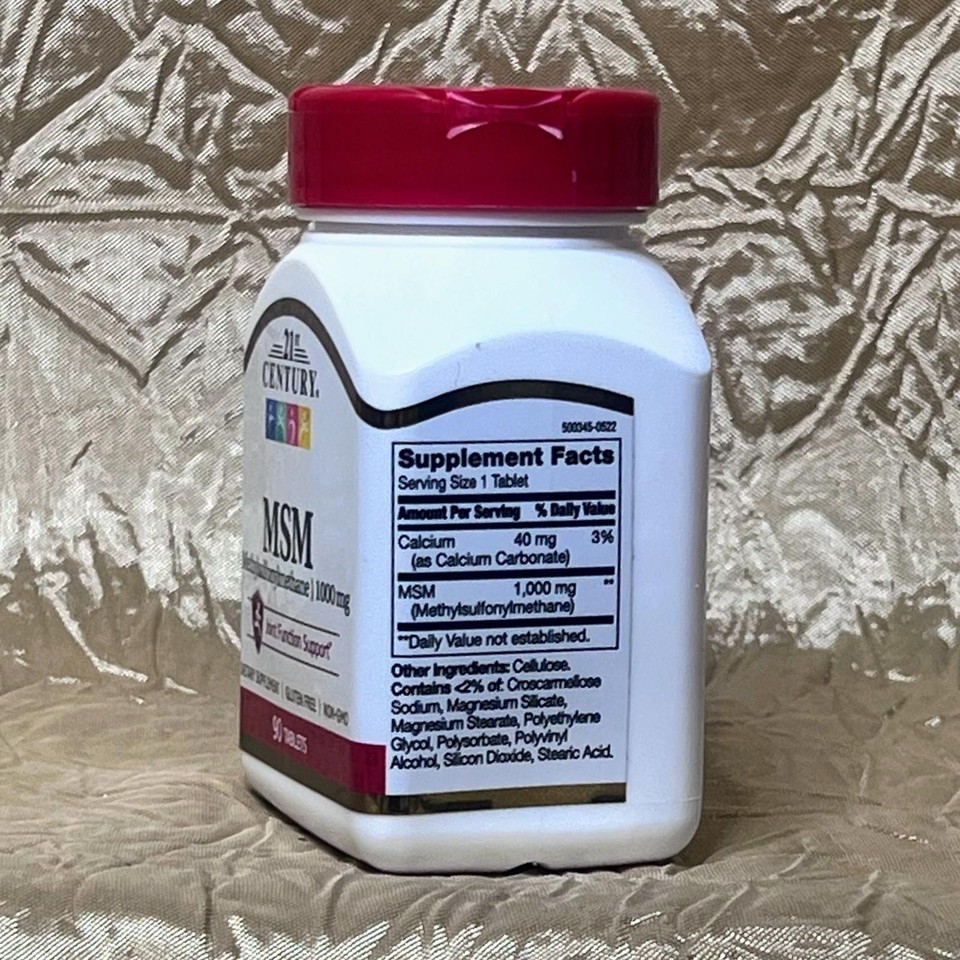 MSM 1000 mg 90 Tablets ~ 21st Century ~ Exp 05/27 ~ Joint Function ...