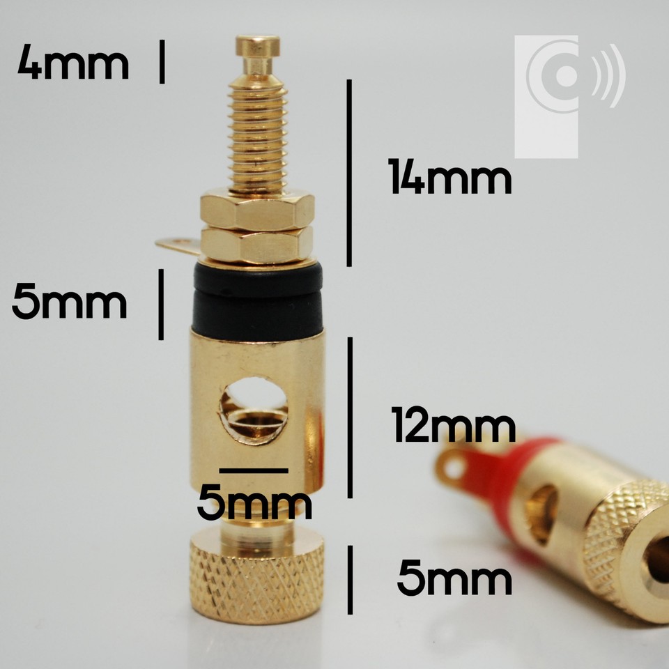 10 x EDGE Amplifier /Speaker Binding Posts - Socket for 4mm Banana Plug ...