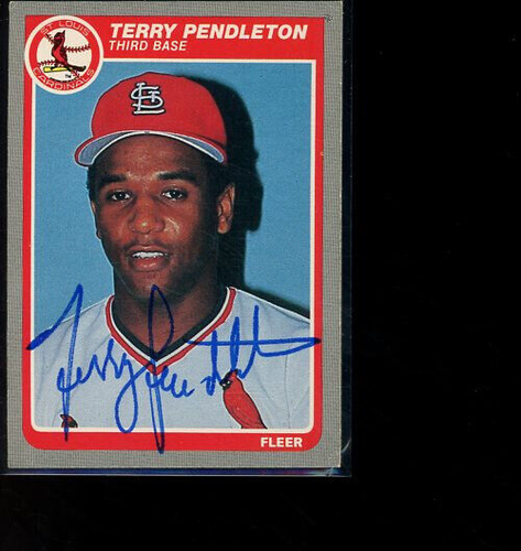 Autographed 1985 Fleer Card Terry Pendleton #236 | eBay
