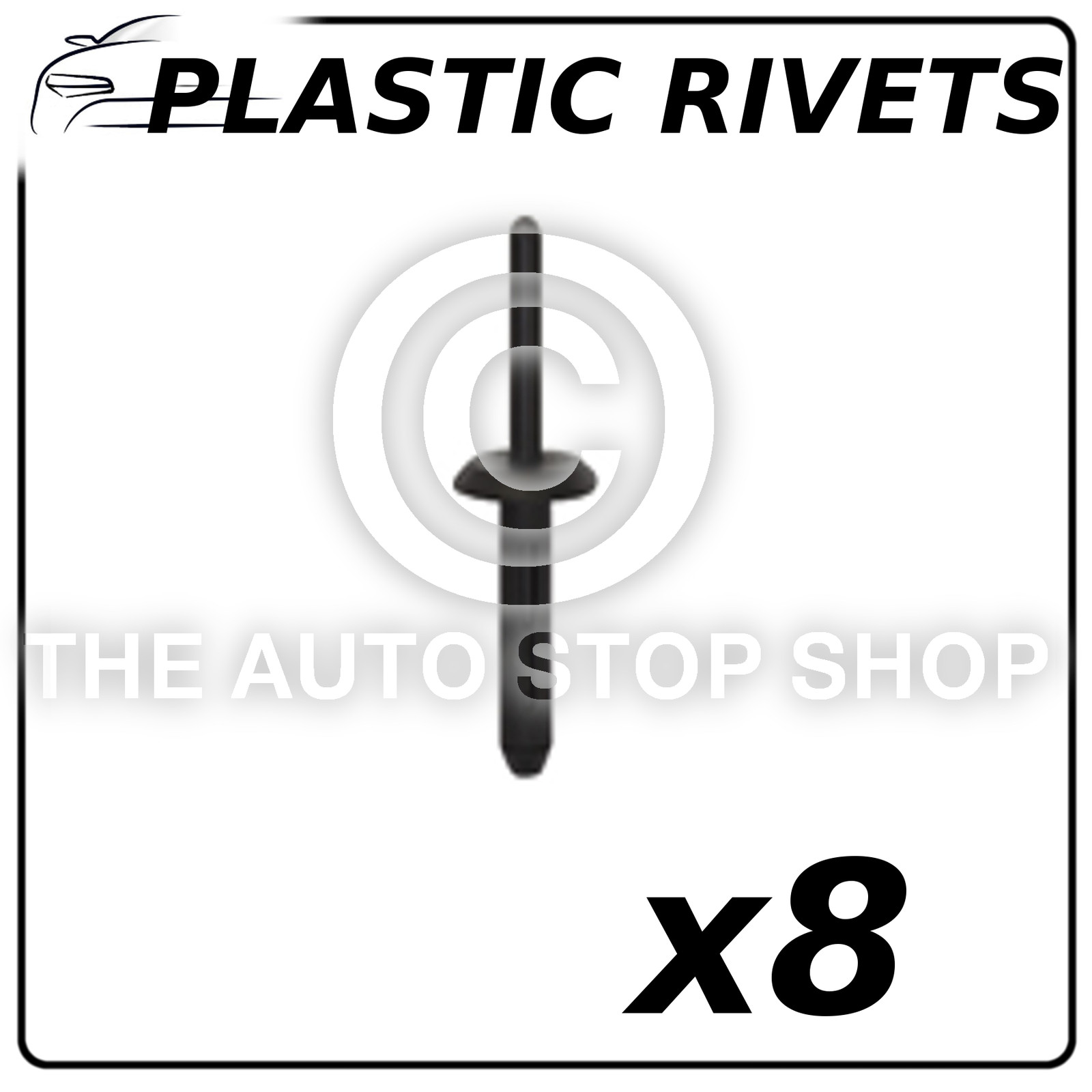 Clips Plastic Rivets 8 MM BMW X3/BMW X5/BMW X6 Part Number: 12683 Pack ...