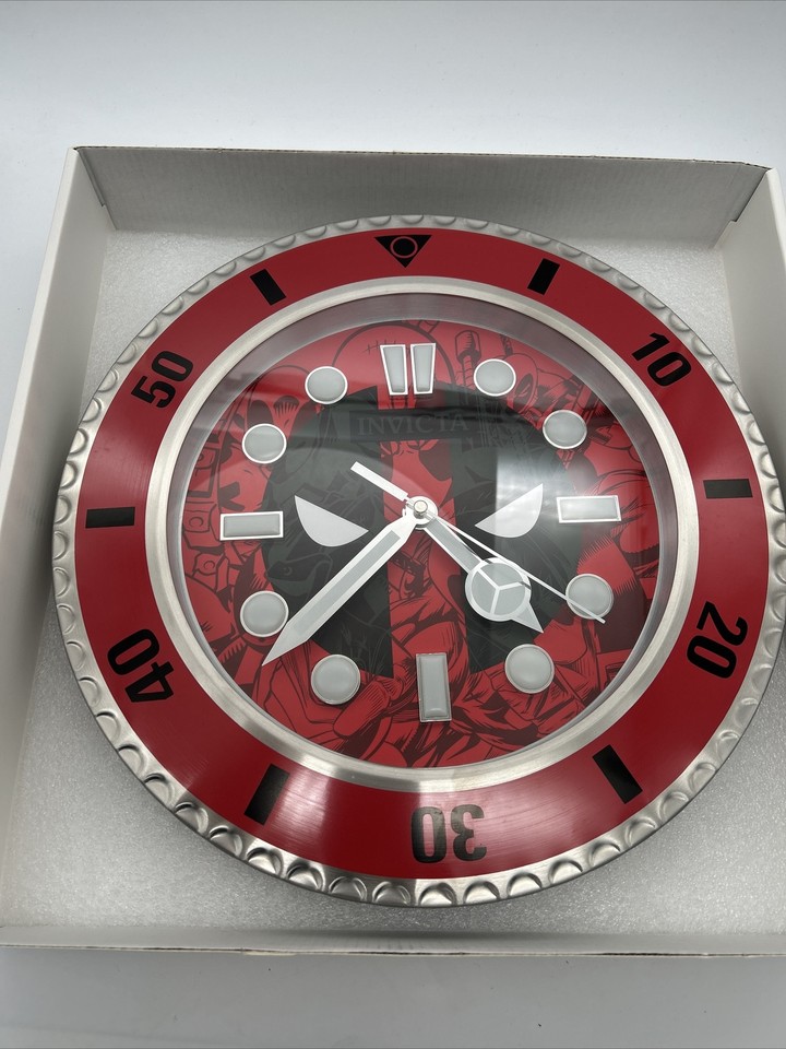 Invicta Marvel 14" Quartz Deadpool Wall Clock - Open Box | eBay