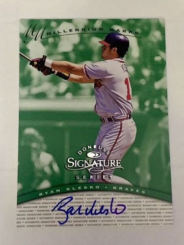 6 Atlanta Braves Autographed Cards - Klesko, Schmidt, Walton, Belliard ...