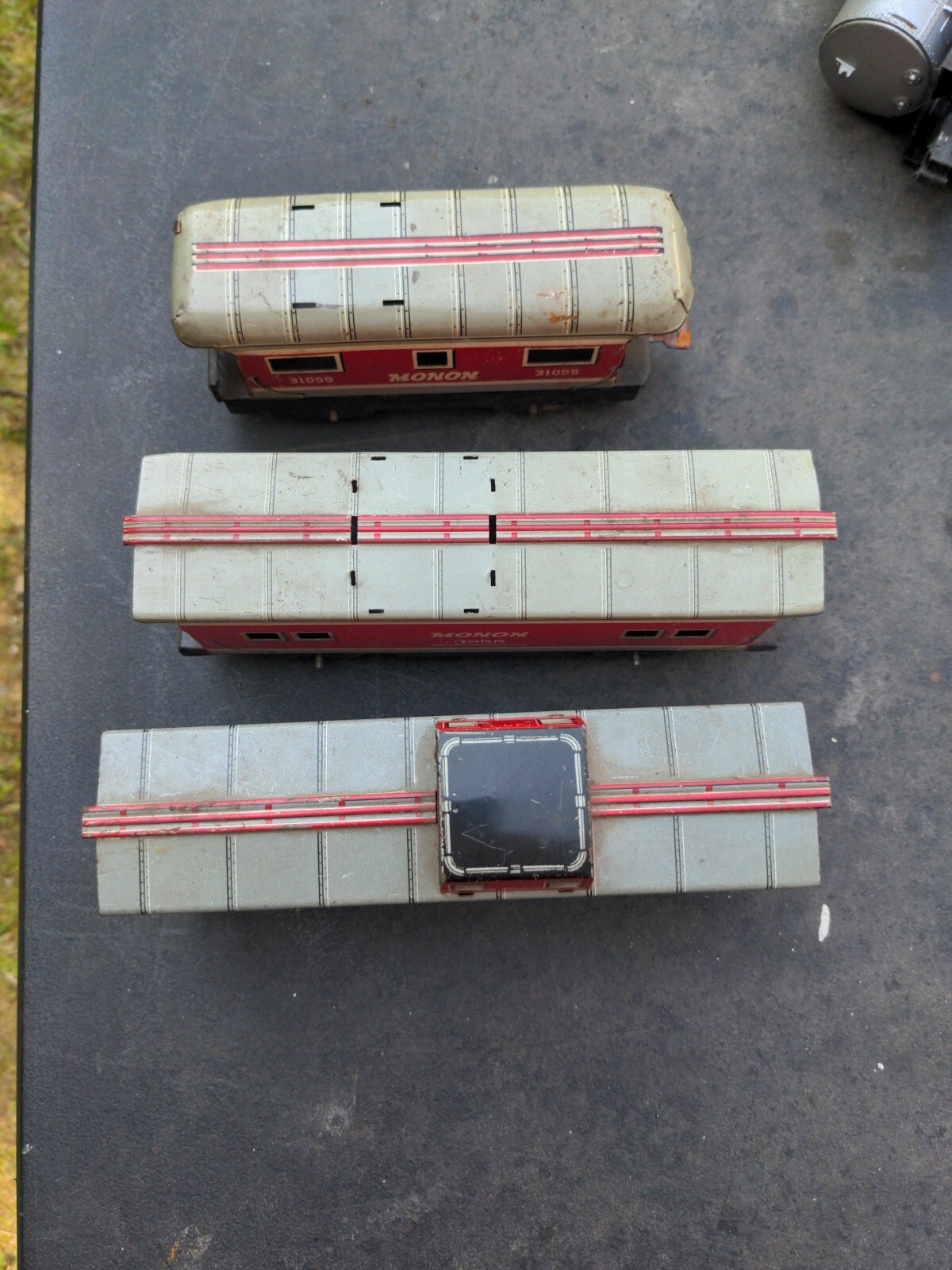 Lot Of 3 Vintage Marx | Monon | Tinplate Caboose | 31055 And 2 #3855 ...