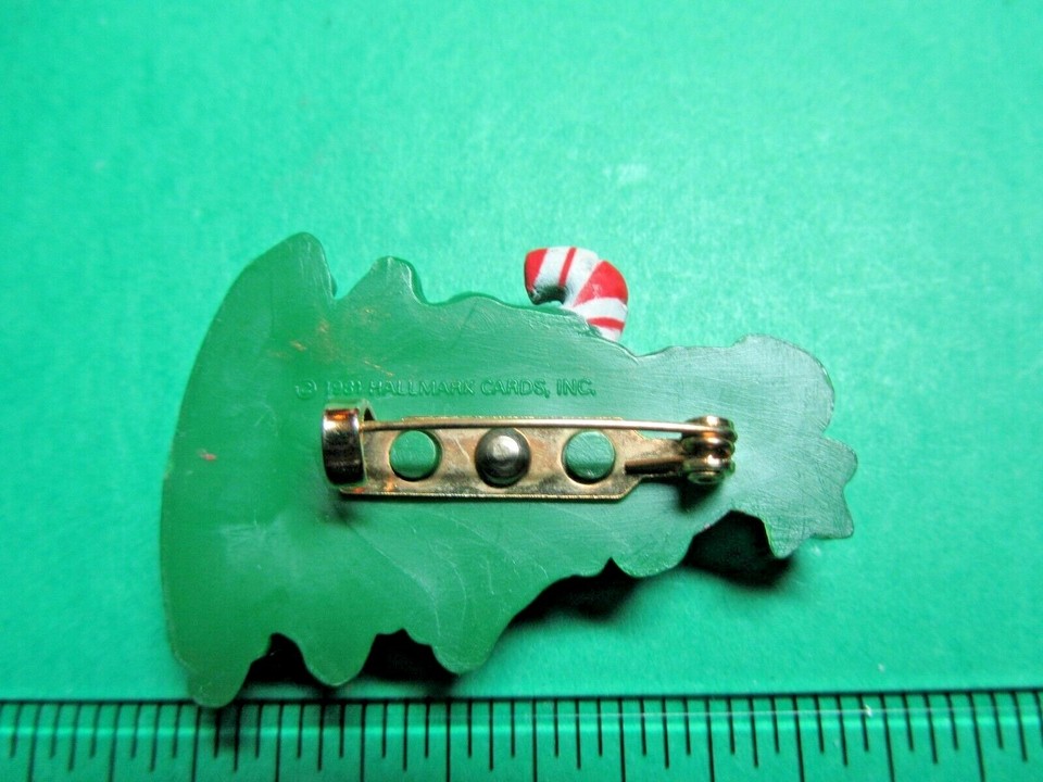 HALLMARK SANTA HAT CANDY CANE CHRISTMAS TREE HOLIDAY LAPEL PIN (C502 ...