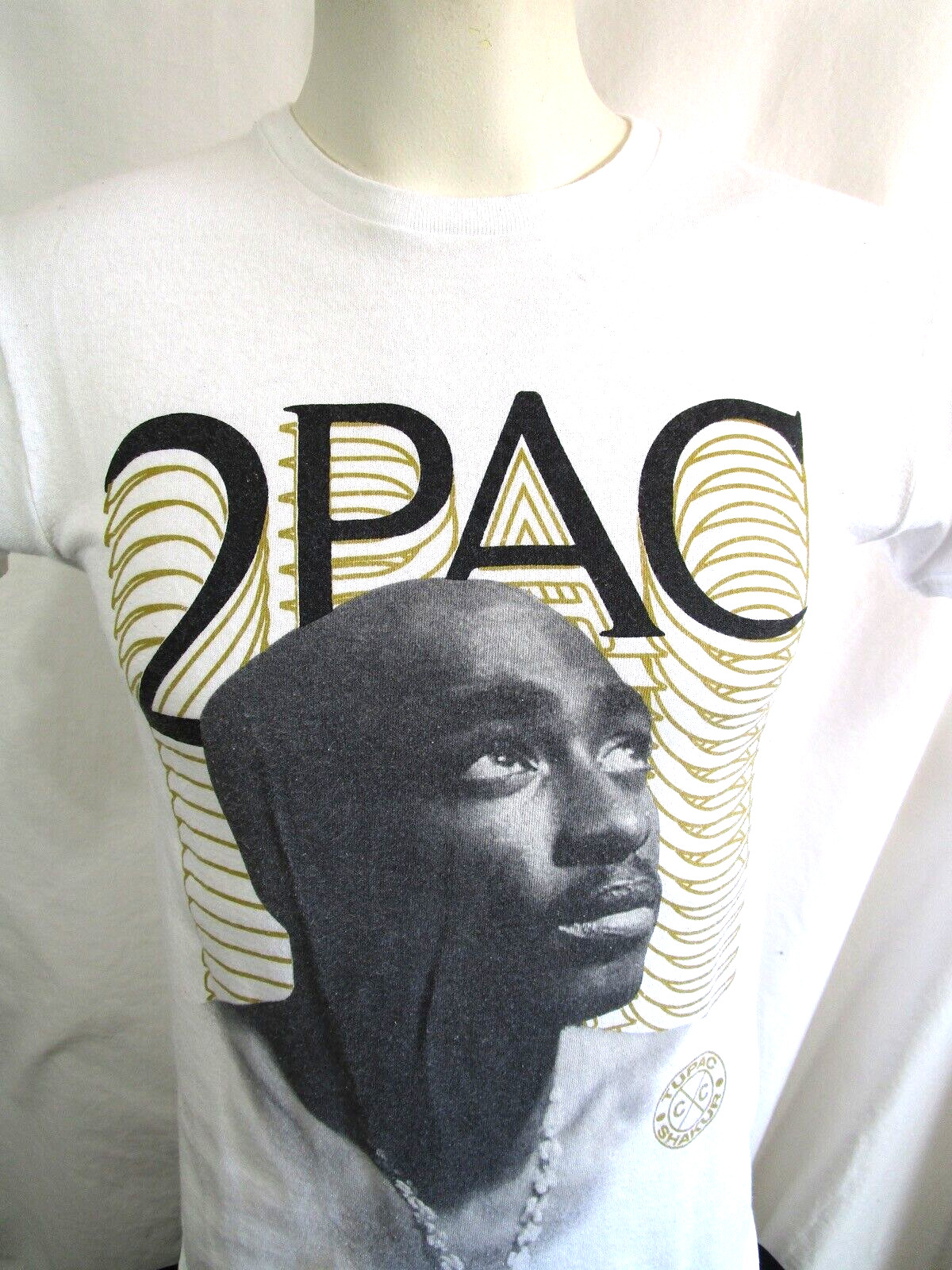 Cross Colours Tupac Shakur 2Pac Rap Hip Hop White T S… - Gem