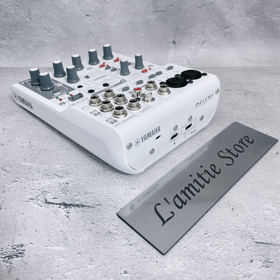YAMAHA AG06MK2 W 6ch Live Streaming Mixer White AG 06 AG06 MK2 MKII ...