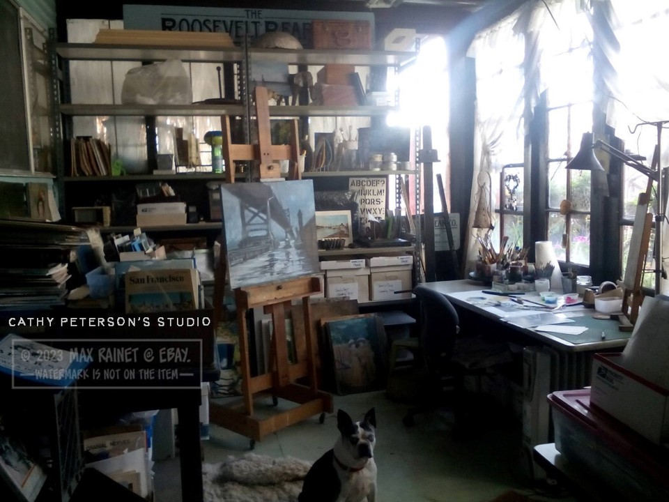 Koi Fish 2014 C Peterson * Original Oil Painting * Signed ACEO Frame ...