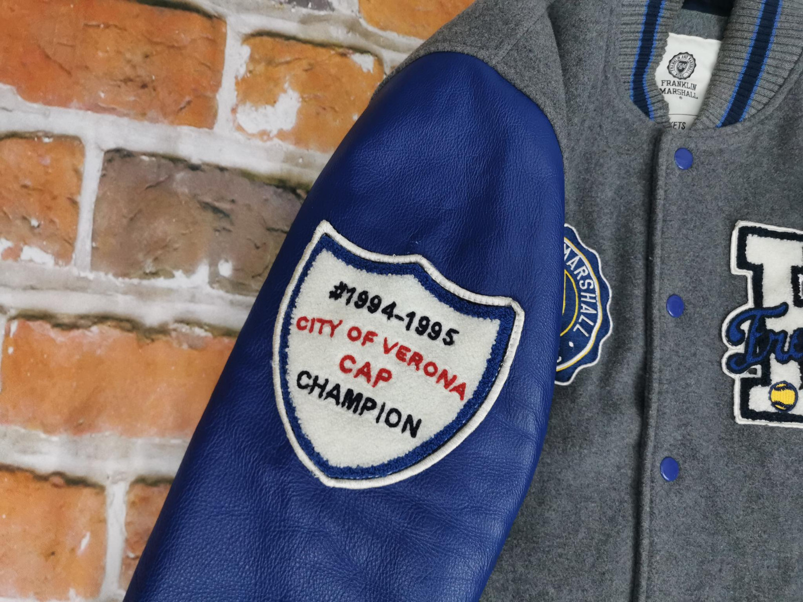 Franklin And Marshall VARSITY College Jacket Blue Gre… - Gem