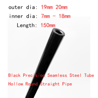 150mm Length 19mm 20mm OD 6mm-16mm ID Seamless Steel Tube Hollow Round ...