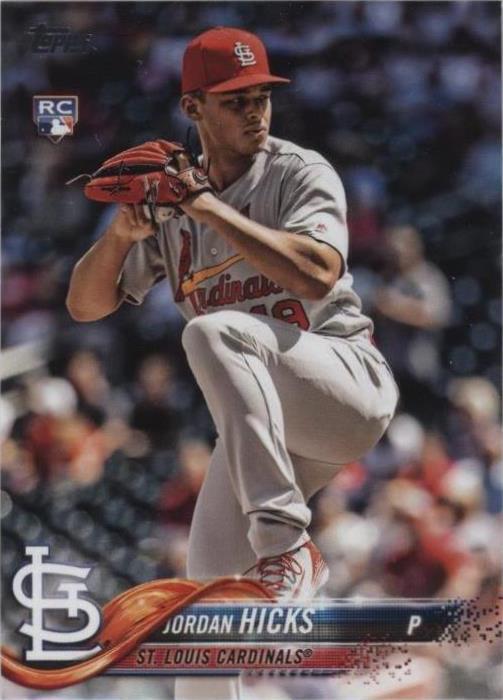 2018 Topps Update Series - Jordan Hicks #US58 Vertical, Pitching (RC ...