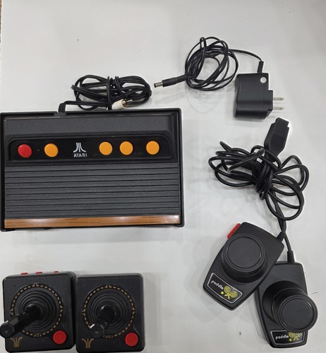 Atari Flashback 4 Classic Game Console with 2 Joysticks and @ Paddles ...