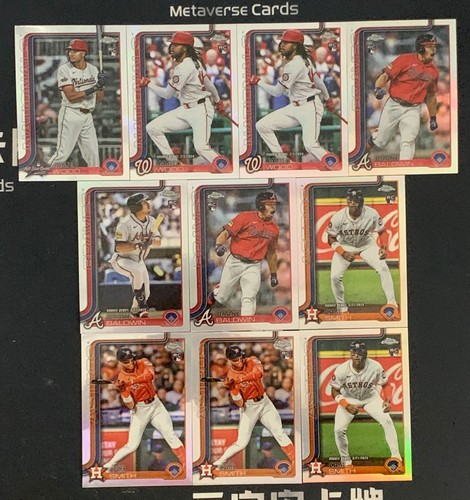 2025 Topps Update Series Chrome James Wood Cam Smith RC Refractor Lot ...