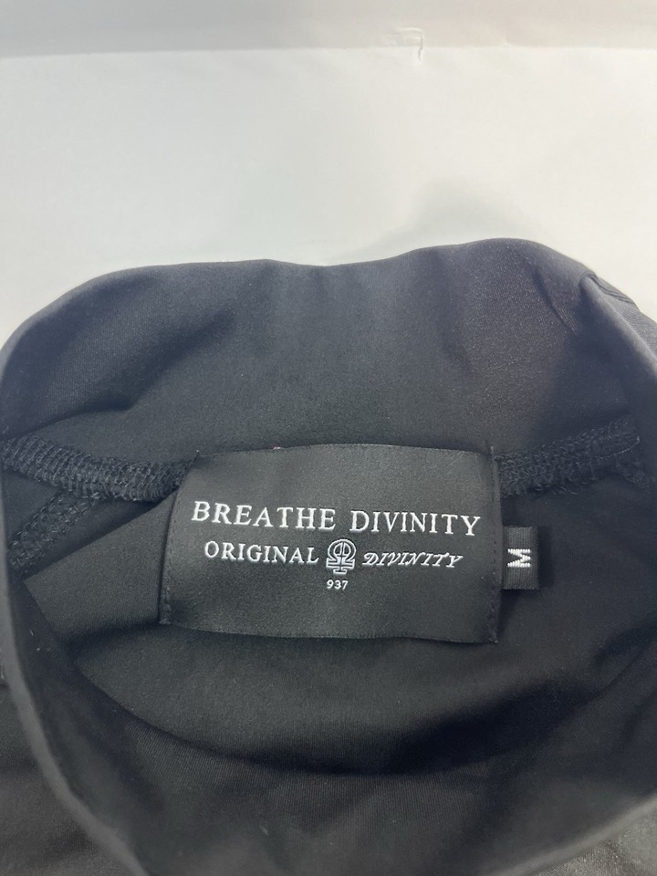 Breathe Divinity Long Sleeve Compression Shirt Size Medium Black White ...
